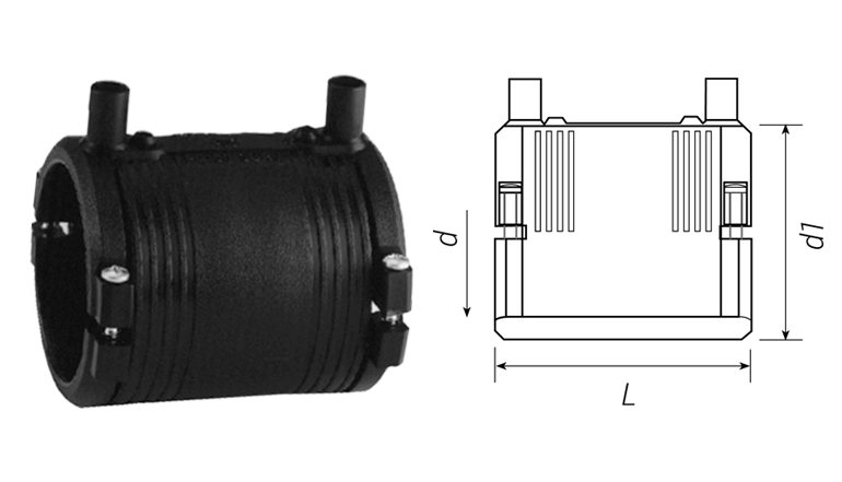 Coupler with integral pipe fixation