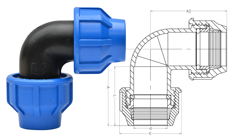 90° COMPRESSION ELBOW