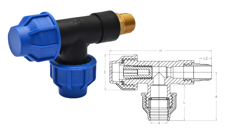 FERRULE WITH MALE THREADED (BRASS INSERT)