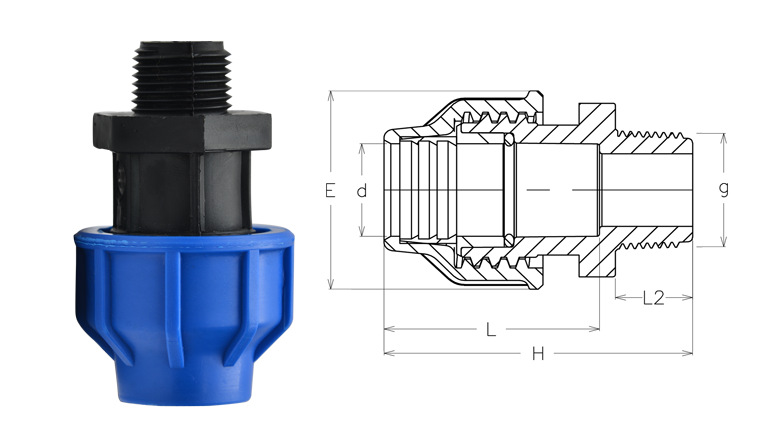 REDUCING MALE THREADED ADAPTOR