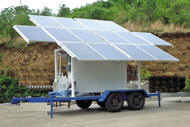Mobile solar generator trailer