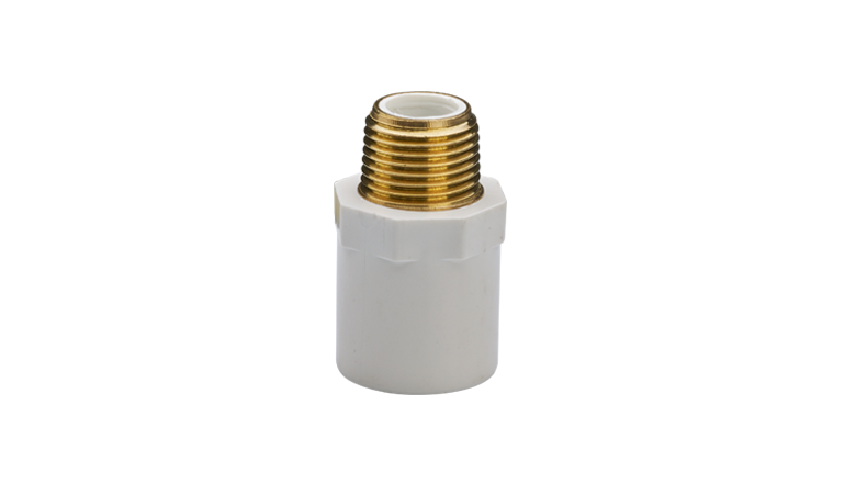 UPVC ASTM Male Threaded Adaptor Brass Insert