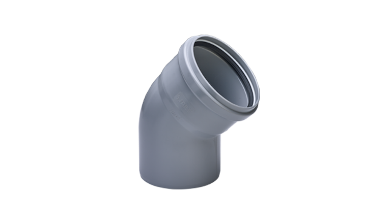 uPVC SWR 45° Bend Rubber Ring Type