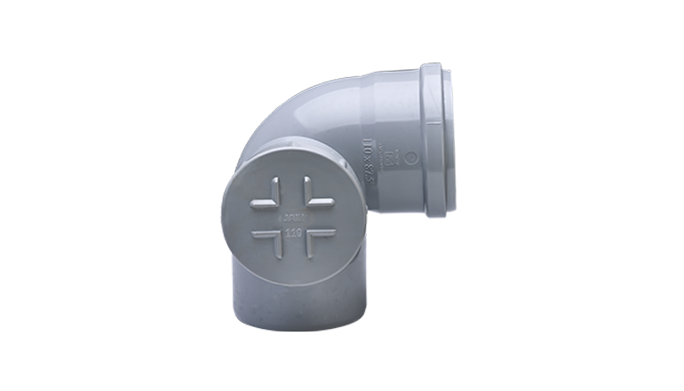 uPVC SWR 87.5° Bend Rubber Ring Type with Door RHS