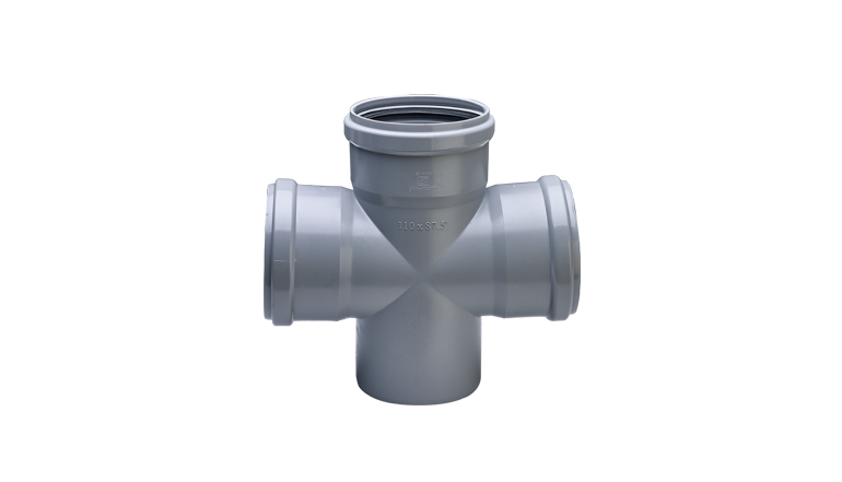 uPVC SWR Double Tee Rubber Ring Type