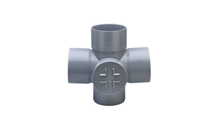 uPVC SWR Double Tee Solvent Type with Door